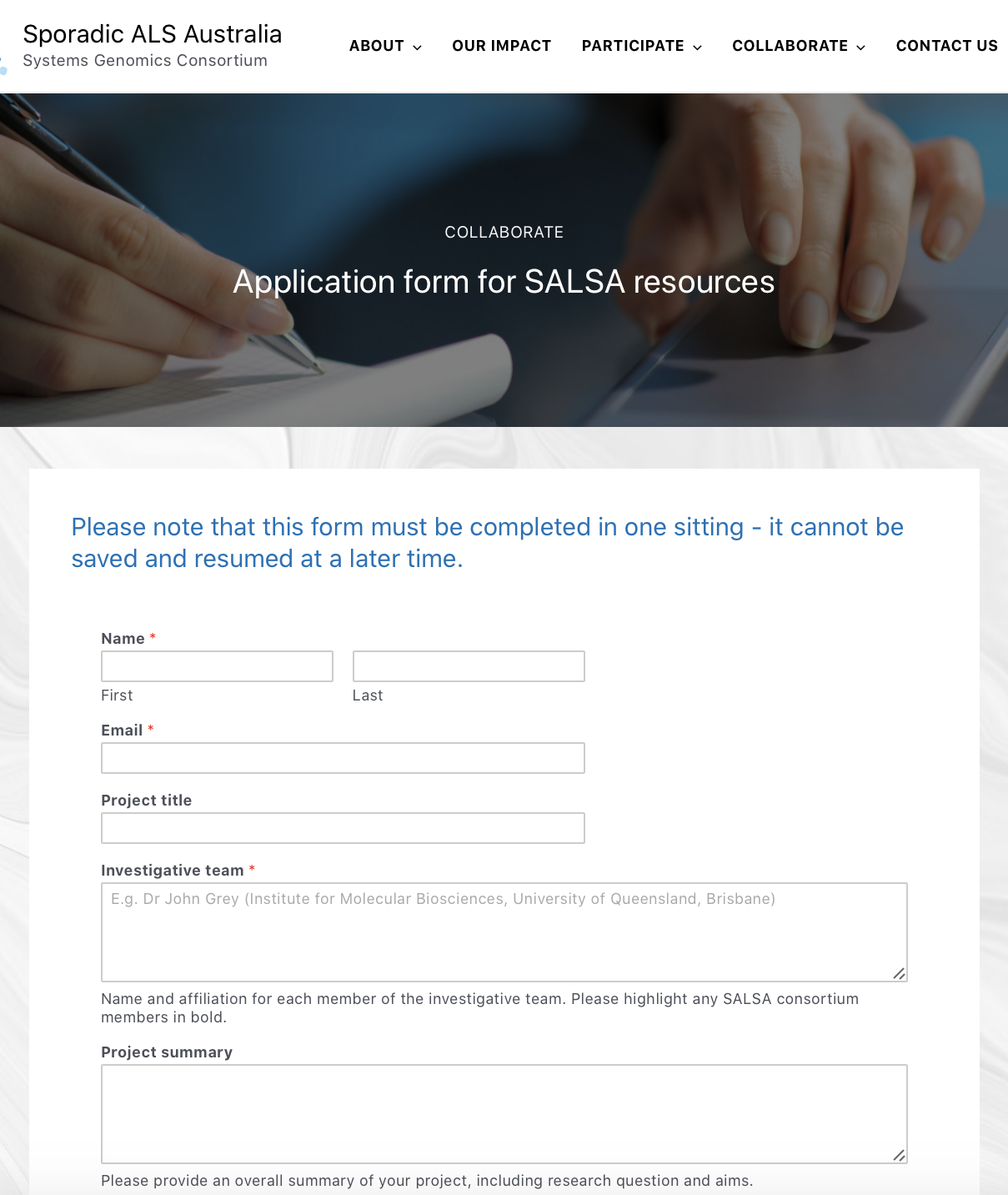 How to Apply – Sporadic ALS Australia